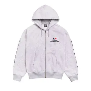 StÜssy International Zip Up Hoodie - Grey