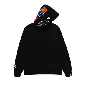 A BATHING APE Hooded Shark Pullover - Black