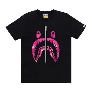 A BATHING APE Color Camo Shark Tee