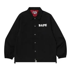 A BATHING APE College Coach Jacket - Black