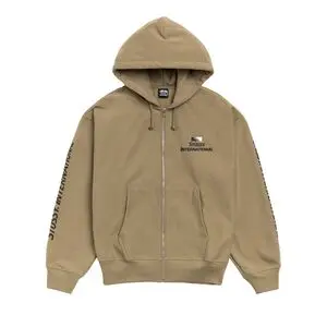 StÜssy International Zip Hoodie - Tan
