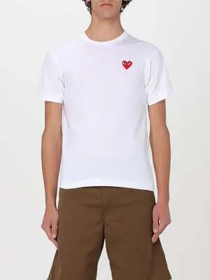 Play Comme Des Garcon Cotton T-shirt With Logo - White