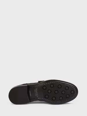 DOUCAL'S Monk Strap Oxford Shoes With Fringing - Mahogany