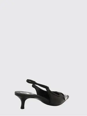 DIESEL® Slingback Pumps With Silver-tone Detailing - Black
