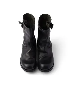 Prada Leather Mid-calf Boots - Black
