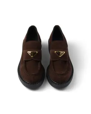 Prada Suede Loafers - Brown