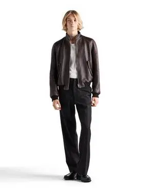 Prada Leather Bomber Jacket