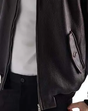 Prada Leather Bomber Jacket