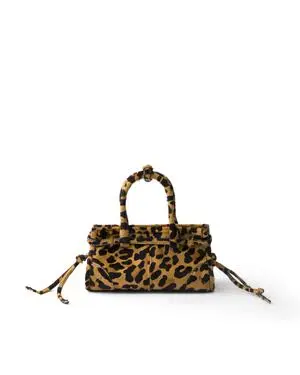 Prada Bonnie Mini Printed Leather Handbag - Neutral