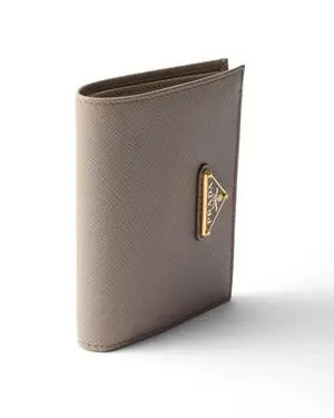 Prada Small Saffiano Leather Wallet - Grey