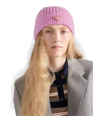 Prada Wool Beanie - Pink