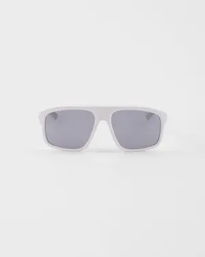 Prada Linea Rossa Sunglasses - Silver Shaded Sea Blue Lenses
