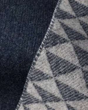 Prada Symbole Double Wool And Cashmere Scarf - Blue