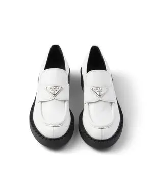 Prada Brushed Leather Loafers