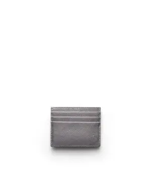 Prada Saffiano Leather Card Holder - Gold/silver