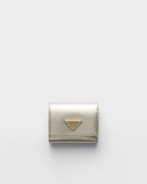 Prada Small Saffiano Leather Wallet Pyrite