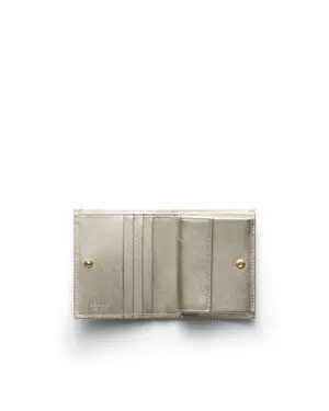 Prada Small Saffiano Leather Wallet - Gold/silver