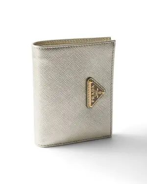 Prada Small Saffiano Leather Wallet - Gold/silver