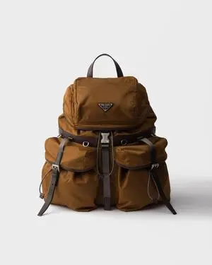 Prada Re-nylon And Leather Backpack - Brandy