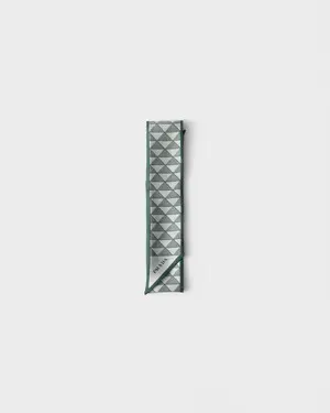 Prada Jacquard Silk Neck Tie Emerald Green