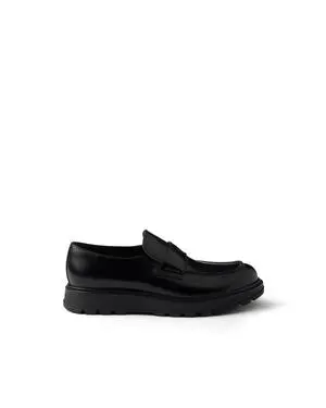 Prada Brushed Leather Loafers
