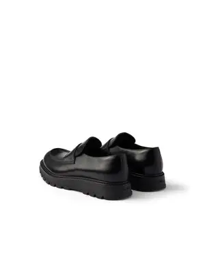 Prada Brushed Leather Loafers