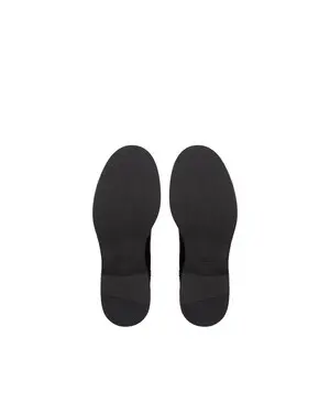 Prada Brushed Leather Chelsea Boots - Black