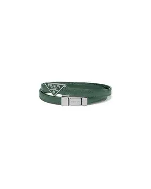 Prada Saffiano Leather Bracelet Green