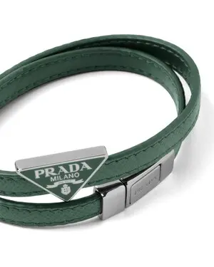 Prada Saffiano Leather Bracelet - Green