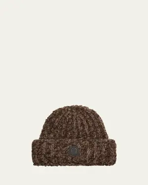 Moncler Wool & Alpaca-blend Beanie - Brown