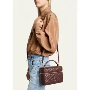 Saint Laurent Gaby Large Vanity Bag - Wine
