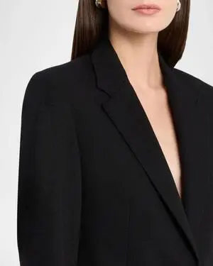 Vince Single-breasted Oversized Blazer - Black