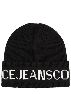 Versace Wool And Acrylic Beanie - Black