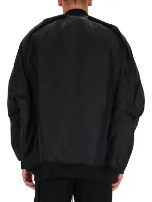 Rick Owens Convertible Jumbo Peter Flight Bomber Jacket - Black