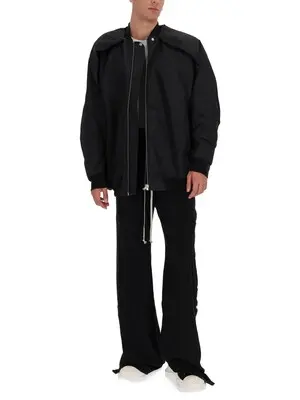 Rick Owens Convertible Jumbo Peter Flight Bomber Jacket - Black