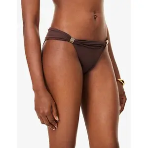 Melissa Odabash Overlay-waist Bikini Bottom - Brown