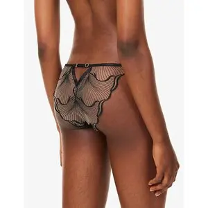 Bluebella Marabel Embroidered Sheer Lace Bra - Black/sheer