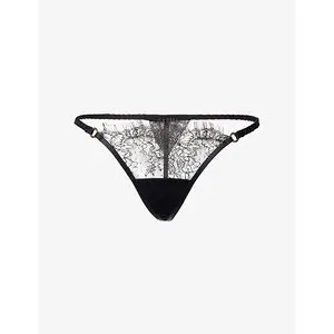 Bluebella Camelia Lace Thong - Black