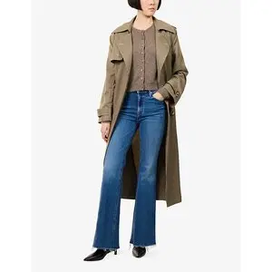 MOTHER The Doozy Sneak Fray Flared Jeans - Lets Split