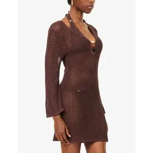 Melissa Odabash Ellis Crochet-knit Mini Dress