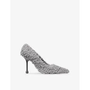 JIMMY CHOO Ixia 95 Shearling Pumps
