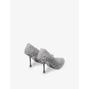 JIMMY CHOO Ixia 95 Shearling Pumps