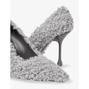 JIMMY CHOO Ixia 95 Shearling Pumps