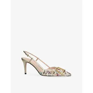 Valentino Garavani Vlogo Signature 80 Sequin-embellished Slingback Pumps