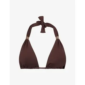 Melissa Odabash Halterneck Bikini Top - Brown