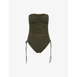 Melissa Odabash Sydney Bandeau Swimsuit - Olive