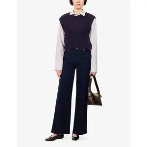 FRAME Le Slim Palazzo Wide-leg Stretch-denim Blend Jeans - Rinse