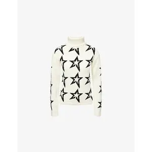 Perfect Moment Star-pattern Merino-wool Jumper - Snow White/black Star