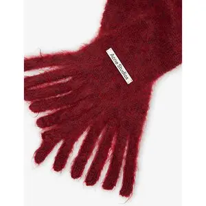 Acne Studios Skinny Fringe Wool Scarf
