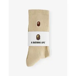 A BATHING APE B-one Point Cotton-blend Crew Socks - Beige